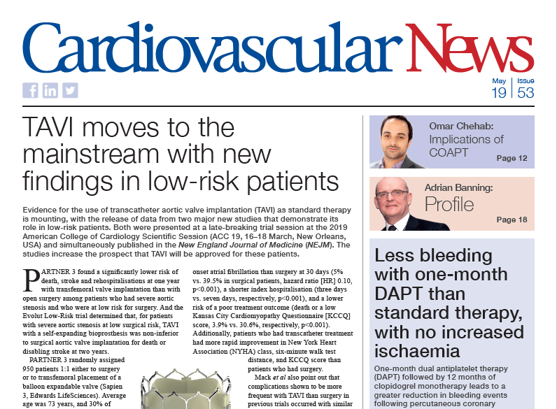 Cardiovascular News Issue 53—May 2019 EU edition - Cardiovascular News
