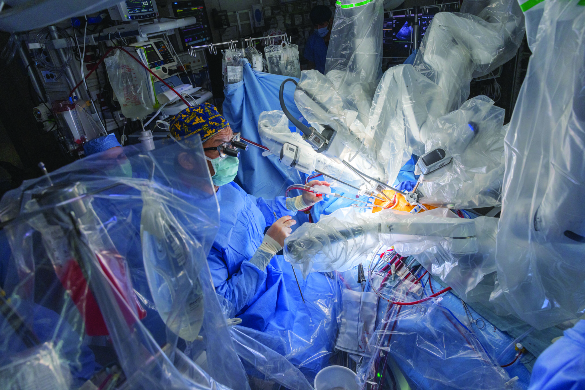 WVU team performs pioneering combined robotic aortic valve replacement ...