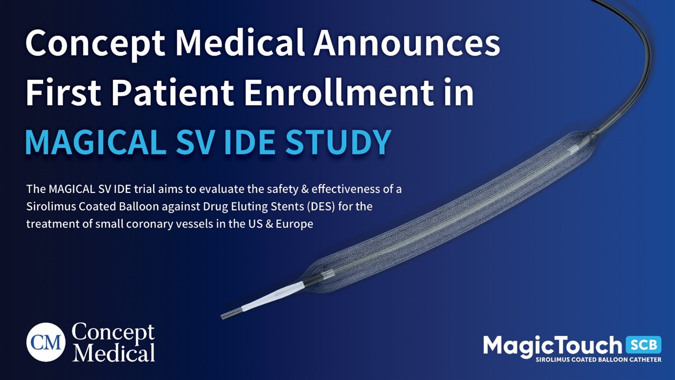 First patients enrolled in MAGICAL-SV study of sirolimus DCB in small ...